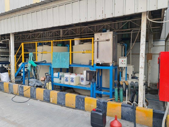 Started fluoride wastewater treatment. (Two-stage processing automatic ...